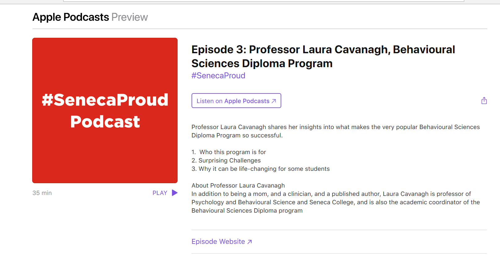 Other – Professor Laura Cavanagh